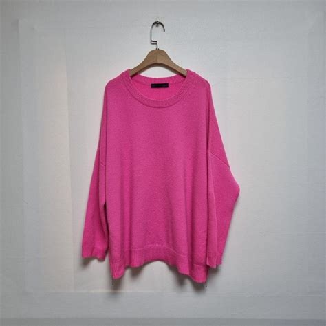막스앤스펜서 캐시미어100 니트 스웨터 핑크 Xl 헬로마켓