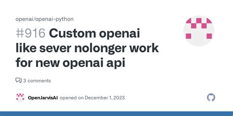 Custom Openai Like Sever Nolonger Work For New Openai Api Issue