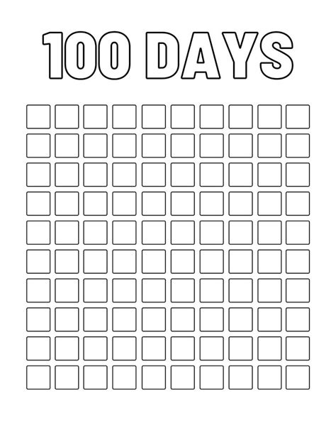100 Day Habit Tracker Checkbox Printable Etsy