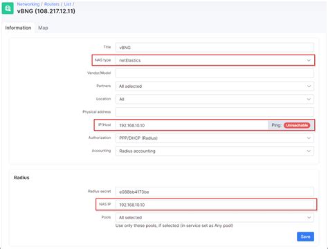 NetElastic VBNG PPPoE Radius Splynx Documentation