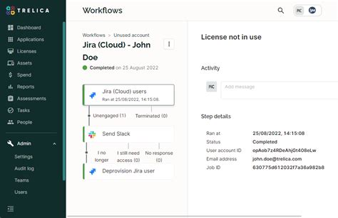 Manage Workflow Runs Trelica