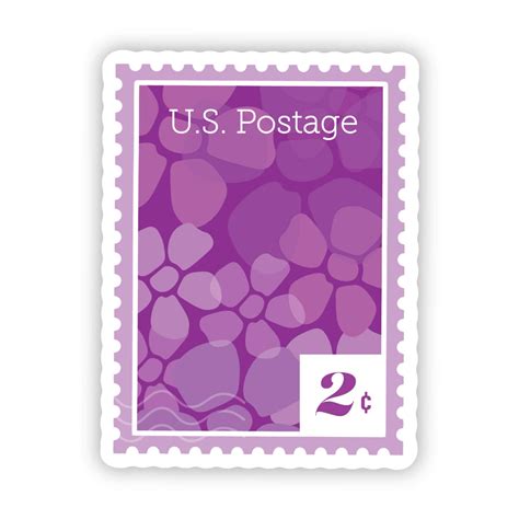 Retro Purple Us Postage Stamp Sticker Big Moods