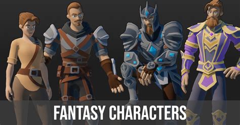 Low Poly Modular Fantasy Characters Characters Unity Asset Store