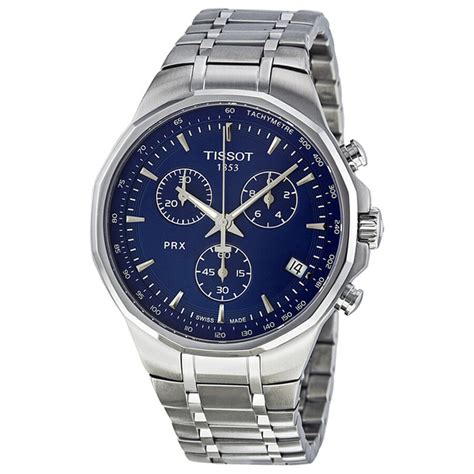 Tissot Prx Classic Chronograph Blue Dial Mens Watch T0774171104100