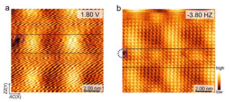 Fig S3 Contrast Correspondence Between The STM And AFM Measurements A Download Scientific