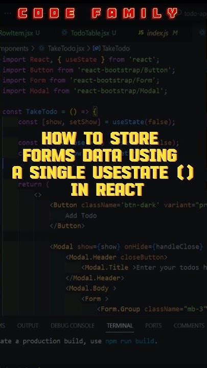 How To Store Forms Data Using A Single Usestate In React Js Coding Youtube