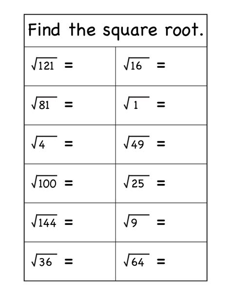 10 Estimating Square Roots Worksheet Worksheets Decoomo