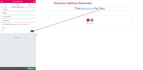 How To Configure And Style Animated Text Widget With Elementor Exclusive Addons
