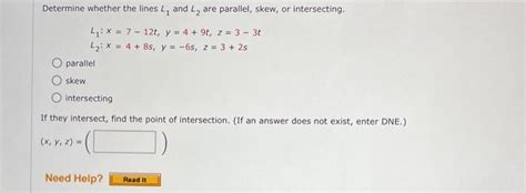 Solved Determine Whether The Lines L1 And L2 Are Parallel