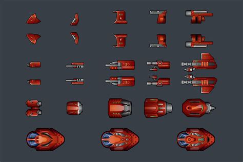 Spaceship Sprite Sheet