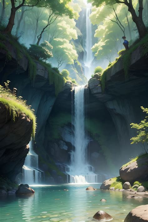 목가적인 환경에서 자연은 모든 아름다움을 조화롭게 펼쳐냅니다 수정처럼 맑은 시냇물이 풍경을 따라 부드럽게 구불구불하게 흐릅니다 분명합니까 햇빛에 빛나는 상쾌한