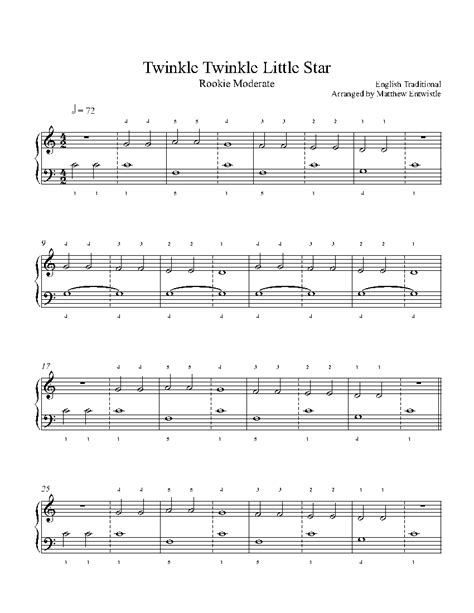 Twinkle Twinkle Little Star By Traditional Sheet Music And Lesson
