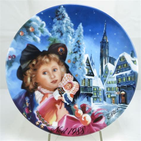 Декоративная винтажная коллекционная тарелка из серии Рождество во Франции Рождество в Эльзасе