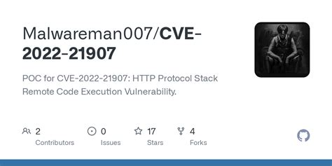 Github Malwareman007cve 2022 21907 Poc For Cve 2022 21907 Protocol Stack Remote Code