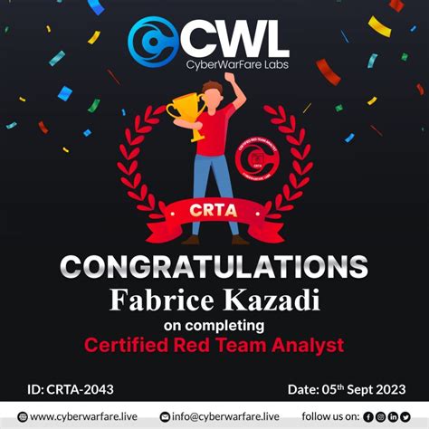 Cyberwarfare Labs On Linkedin Cyberwarfarelabs Cwl Redteam Redteamanalyst…