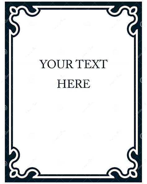 Simple Vector Line Border Frame Isolated Illustration Stock Vector Illustration Of Diploma