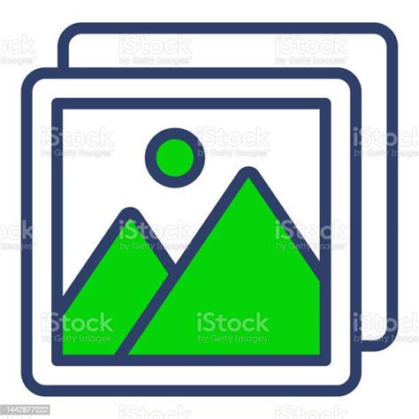 이미지 아이콘 사용자 인터페이스 벡터 일러스트레이션 라인 아트 스타일의 간단한 벡터 기호 및 트렌디 한 기호로 디자인 및 웹