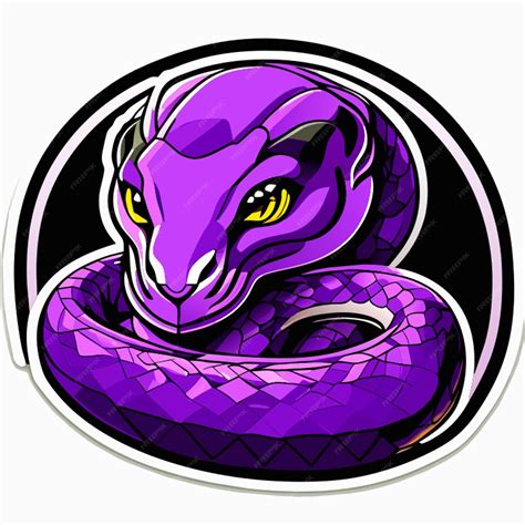 Premium Vector Amethystine Python Scrub Python Sticker Vector Illustration