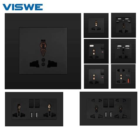 Viswe Usb Socket Universal Socket Double Socket Wall Socket Wall Switch