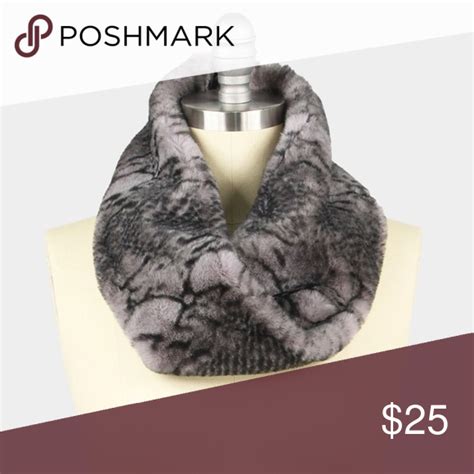 Last One Python Print Fur Twisted Tube Scarf Tube Scarf Python