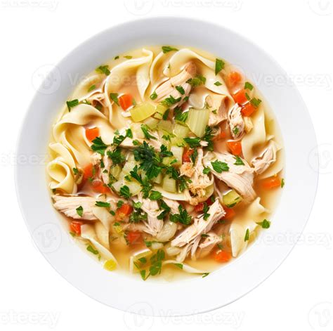 Chicken Noodle Soup Created With Generative Ai 27433889 Png