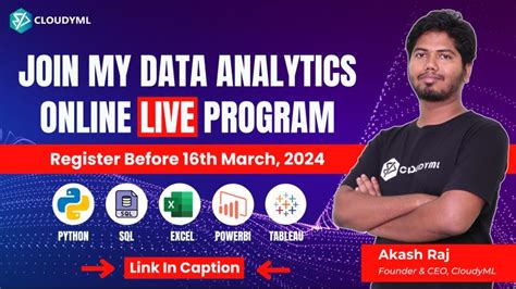 akash raj on linkedin dataanalytics liveprogram cloudyml