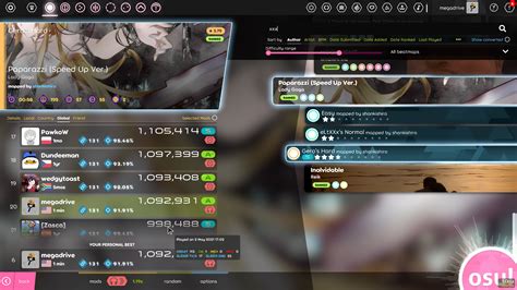 beatmap leaderboards on client do not match experimental website