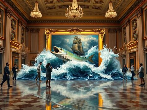 Surreal Museum Scene In Baroque Style Ai Art