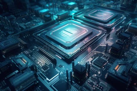 System Network Processor Server Generate Ai Stock Illustration Illustration Of Electronic