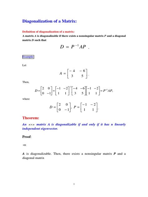 Diagonalization Practice Problem Pdf Eigenvalues And Eigenvectors Linear Algebra