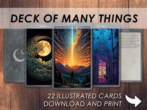 Dnd Deck Of Many Things Illustrated Cards Tarot And Etsy