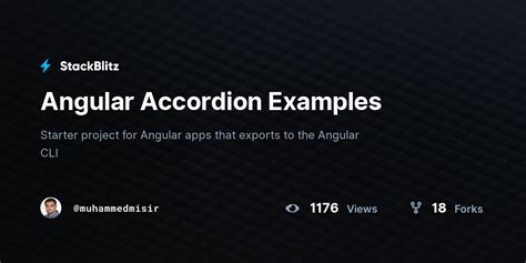 Angular Accordion Examples Stackblitz