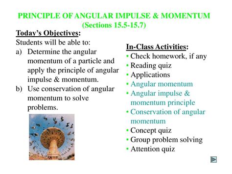 PPT PRINCIPLE OF ANGULAR IMPULSE MOMENTUM Sections 15 5 15 7 PowerPoint Presentation ID