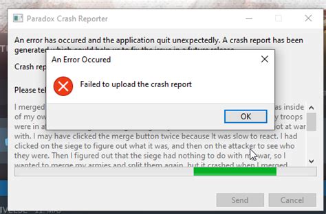 Crash Reporter Failed To Upload Crash Report Paradox Interactive Forums