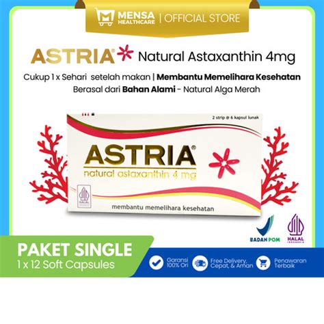 Promo Astria Astaxanthin Mg Jakarta Timur Mensa Healthcare Tokopedia