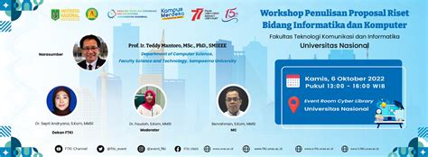 Workshop Penulisan Proposal Riset Bidang Informatika Dan Komputer Universitas Nasional