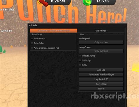 Strongest Punch Simulator Auto Punch Auto Upgrade Auto Orbs Scripts