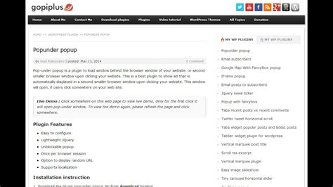 popunder popup wordpress plugin dieno digital marketing services
