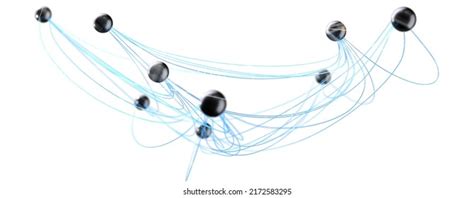 Big Data Visualization Network Connection Structure Stock Illustration