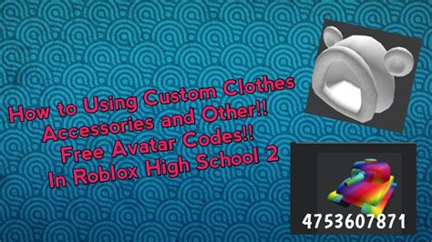 Avatar Codes How To Using Custom Clothesaccessories In Rhs2 Youtube