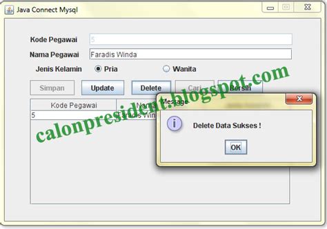 Aplikasi Crud Java Koneksi Java Dan Mysql Contoh Download Program