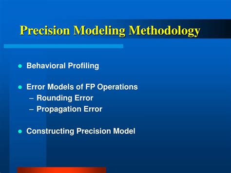 ppt precision modeling and bitwidth optimization of floating point