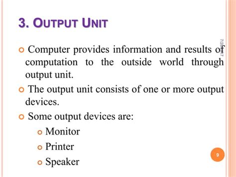 Building Block Diagram Of Computer Process Of CPU Input Unit Processing Unit Output Unit
