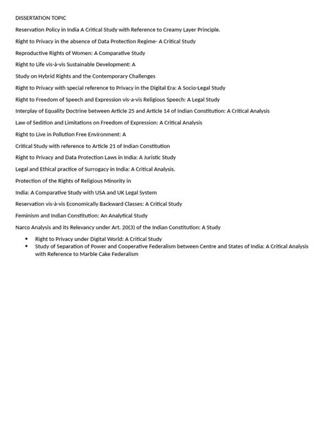Dissertation Topic Pdf