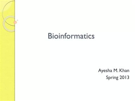 Ppt Bioinformatics Powerpoint Presentation Free Download Id4339998