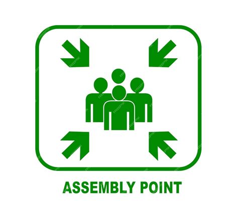 Premium Vector Assembly Point Sign