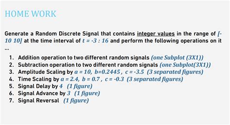 Solved Generate A Random Discrete Signal That Contains Chegg Com