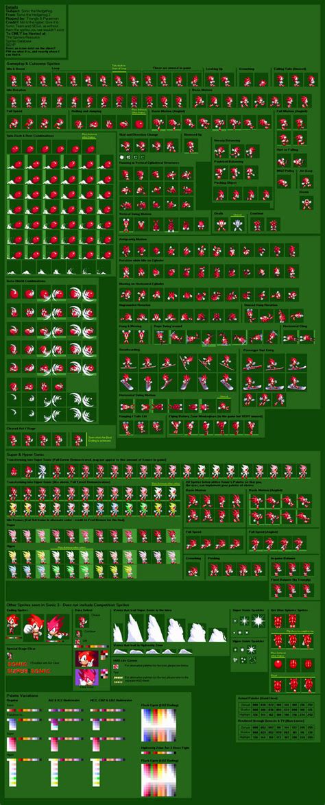 Red Sonic 3 Sprites By Creepertoscano On Deviantart