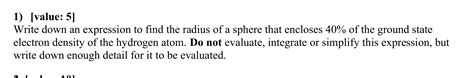 Solved Value Write Down An Expression To Find The Chegg