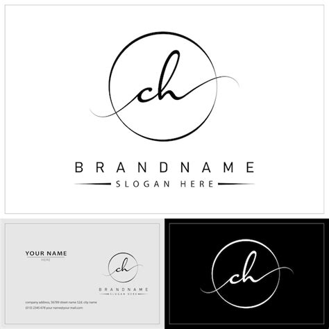 Premium Vector Ch C H Initial Letter Handwriting And Signature Logo
